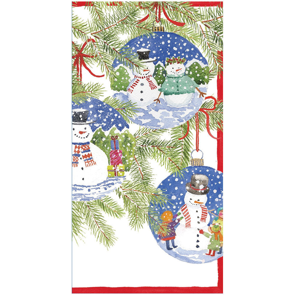 Snowman Ornaments Money Card - 1 card with envelope – Caspari UK
