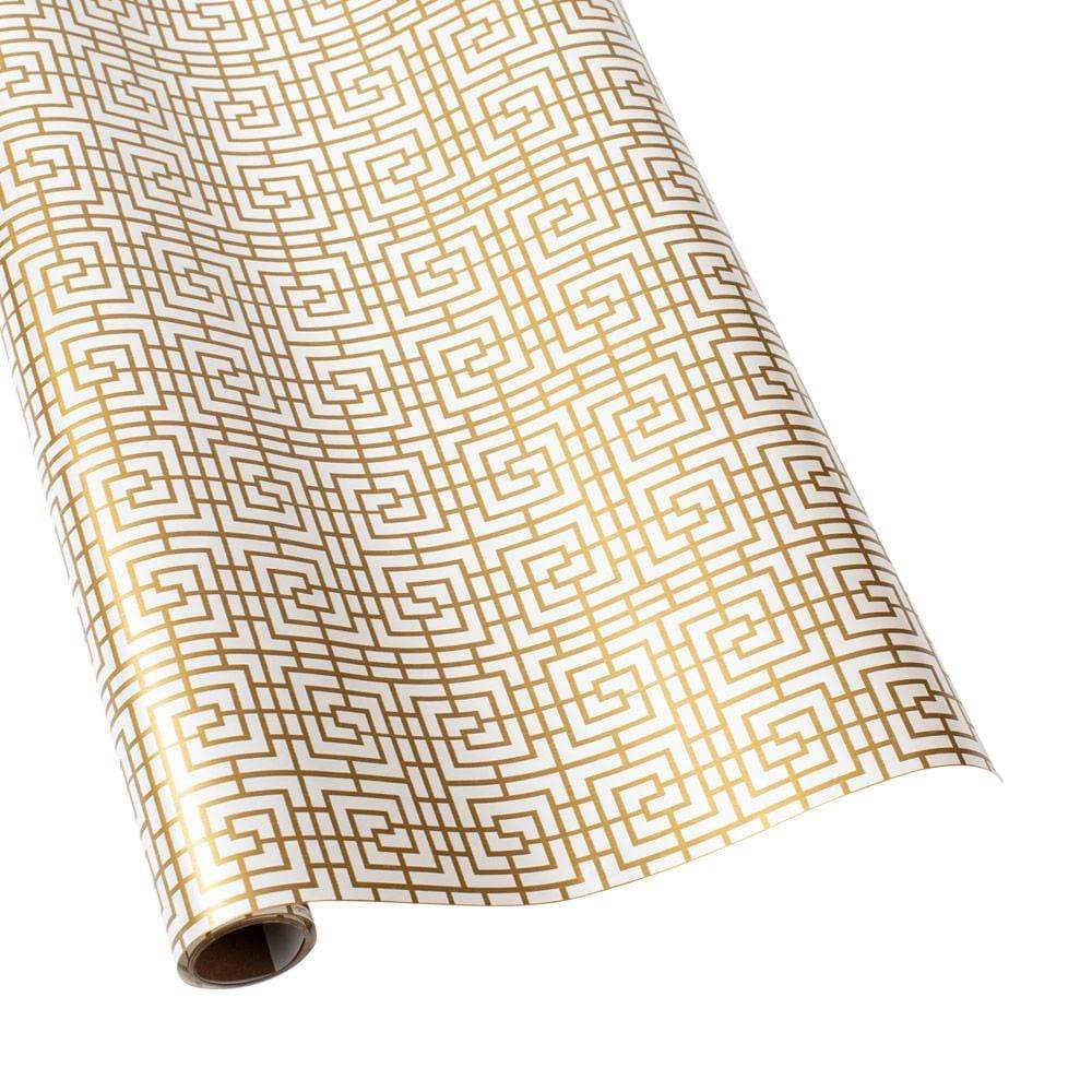 Coromandel Gift Wrapping Paper in Pearl - 30" x 8' Roll – Caspari UK