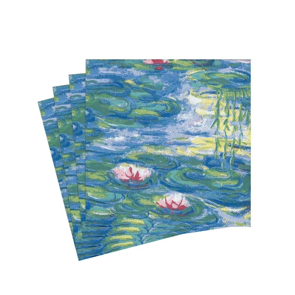 Caspari Nympheas Paper Cocktail Napkins - 20 Per Package – Caspari UK