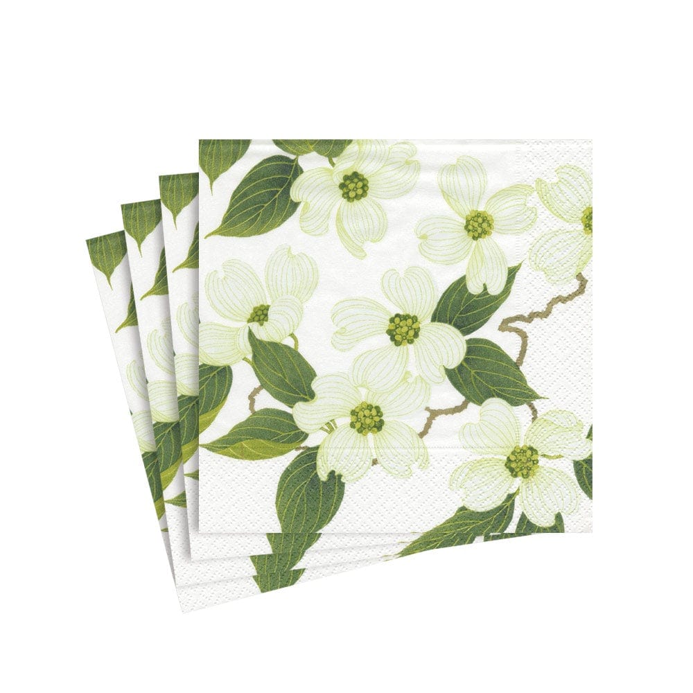 Caspar Fleurs De Marage Whte Boxed Paper Cocktal Napkns, 40 Per